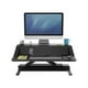 Lotus Sit-Stand Workstation 32.75w x 24.25d x 5.5 to 22.5h, Black ...