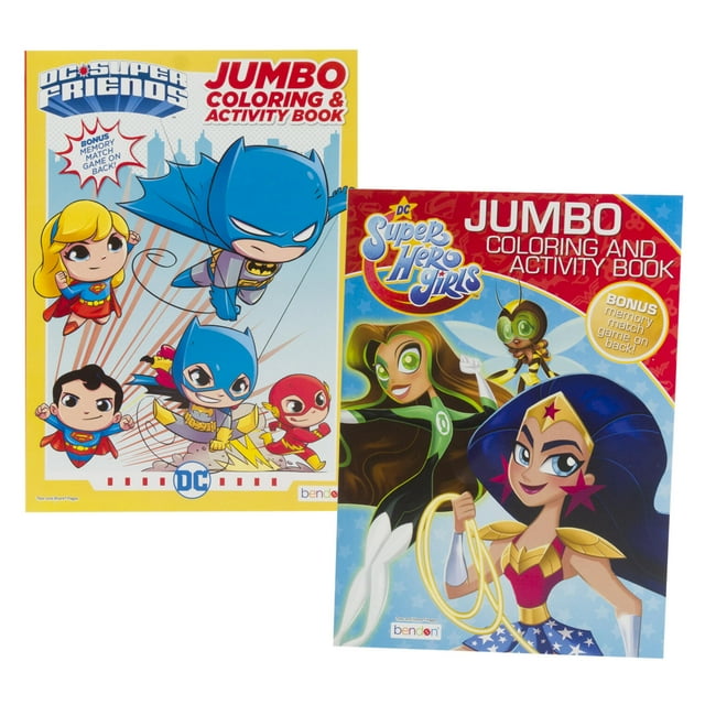 80pg DC Superheroes Coloring Book- 2 PCS - Walmart.com