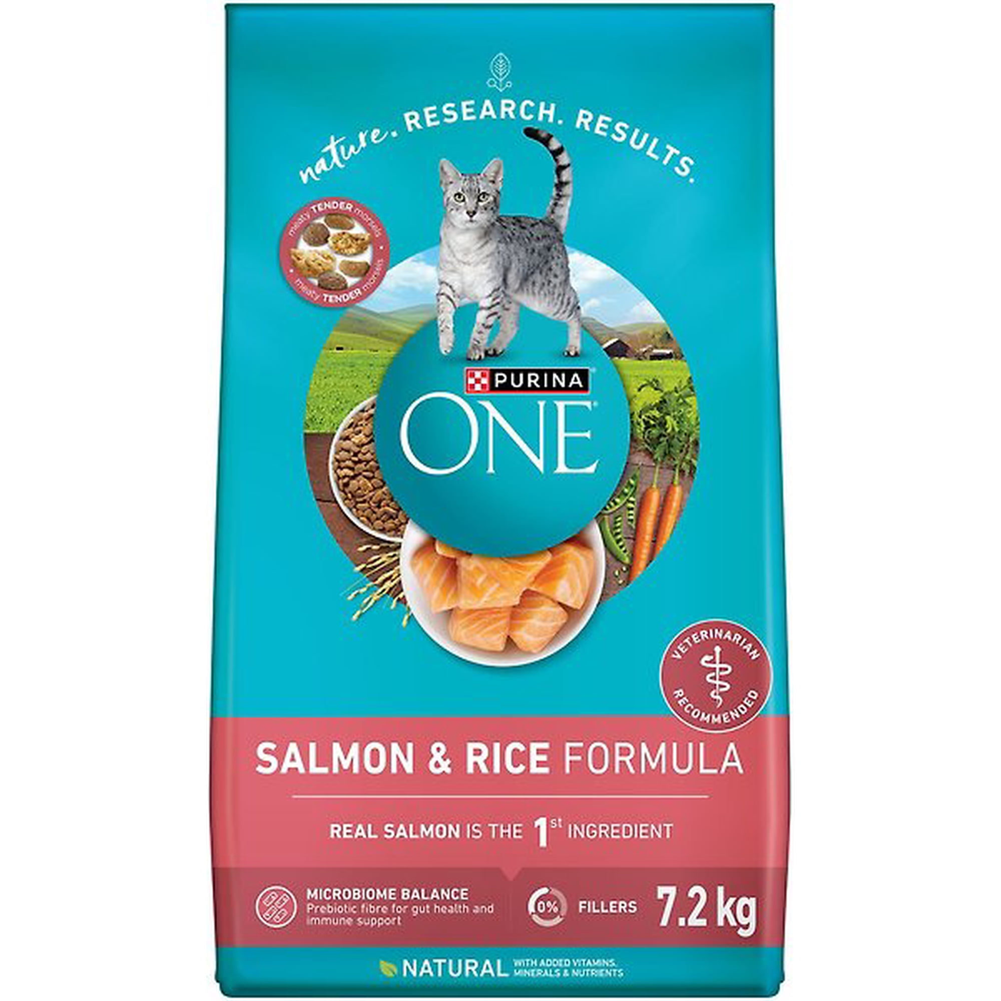Click here for Purina One Salmon & Rice Dry Cat Food  7.2-Kg Bag prices