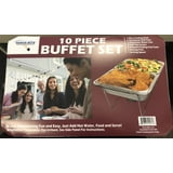 Serve-Rite 10-Piece Buffet Party Server Chafing Set for Catering, BBQ, Holidays - Walmart.com