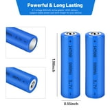 TOPUSSE 4-Pack 3.7V 14500 Li-Ion Rechargeable Batteries, 800mAh ...