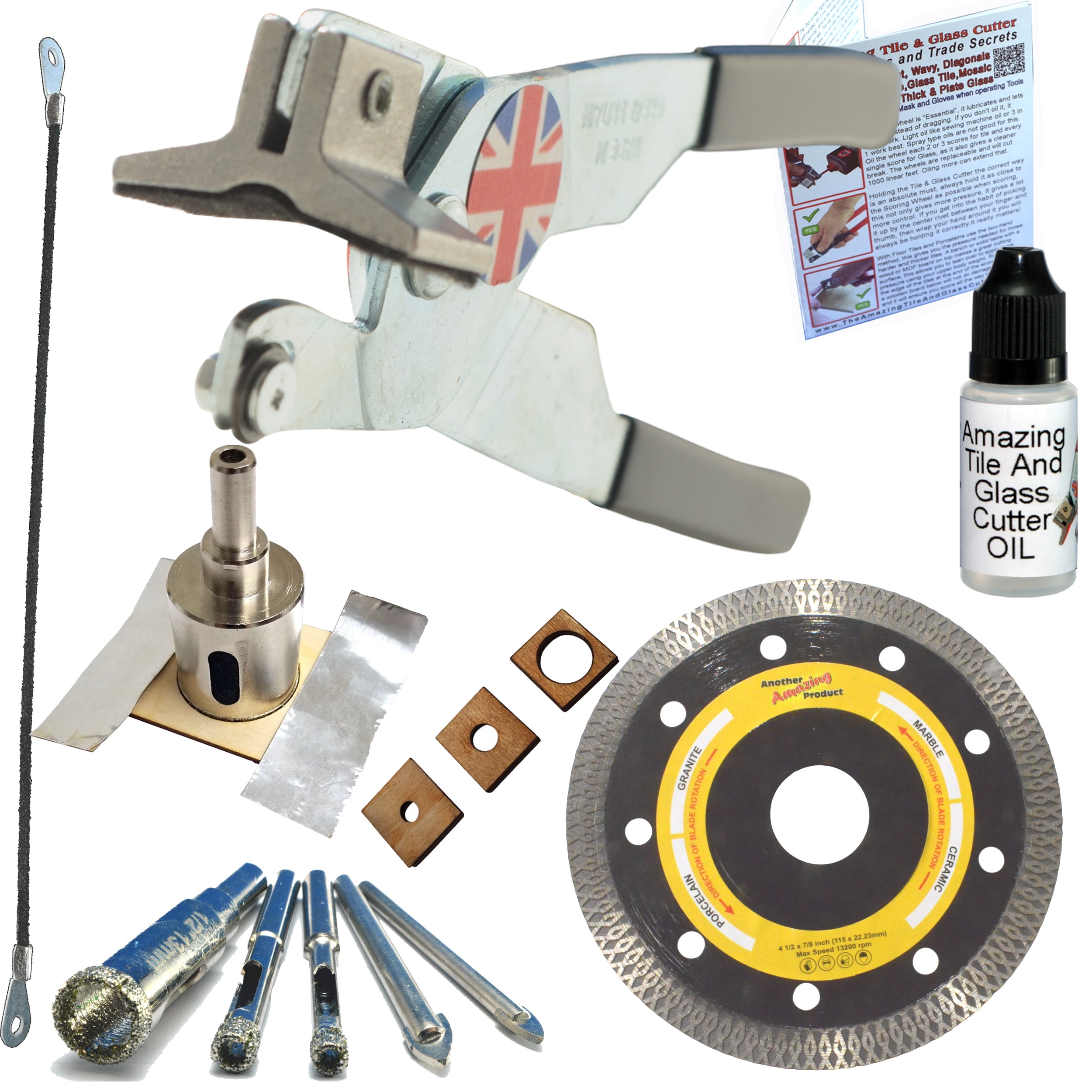 Tile Cutters Tile Cutting Kit 3 Tile Cutter Diamond Blade for Corners ...