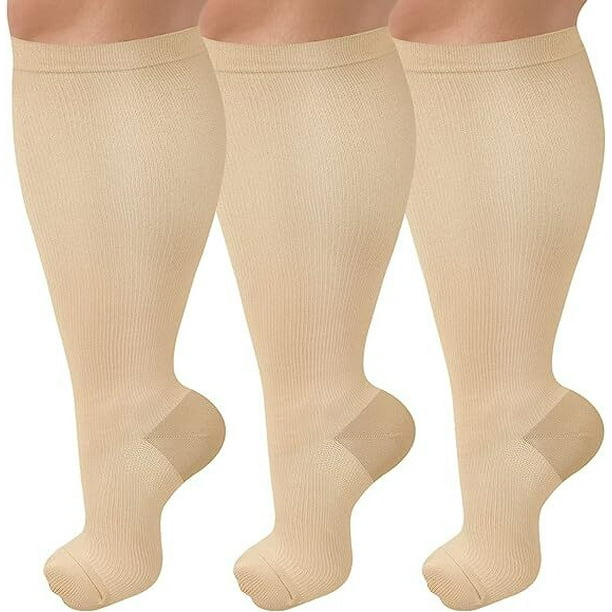 Plus Size Compression Socks for Women Men 20-30 mmHg 2xl 3xl 4xl , Wide ...