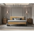 Full Size Bed Frame Steady Steel Platform with Wood Headboard/Footboard ...