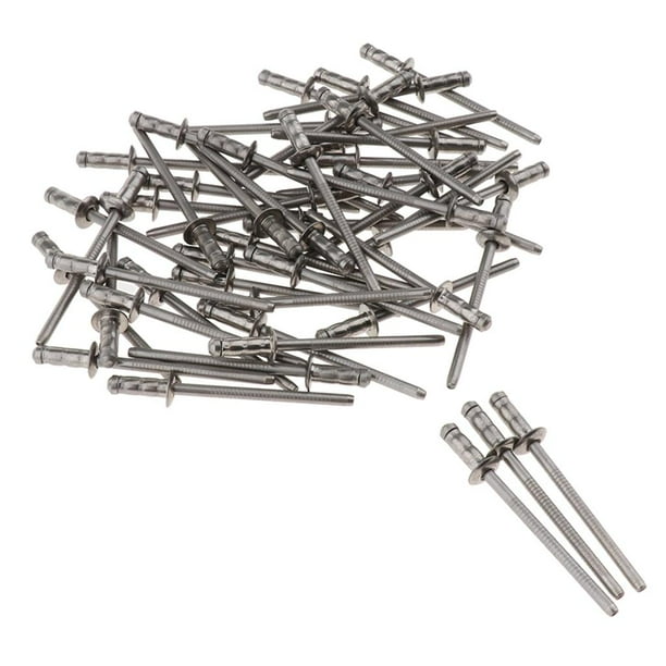 Remaches de acero inoxidable shamjiam 3 Mm-6.4 Mm 50pcs 4mm dia ...