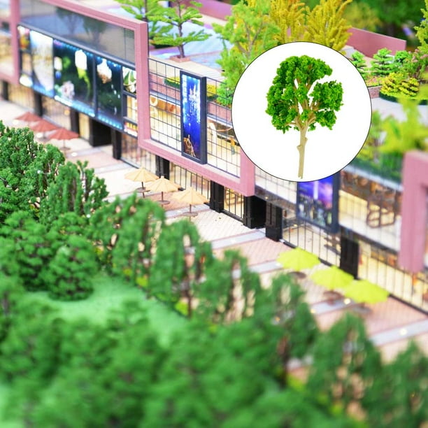 50 Pieces Mini Scenery Tree Scene Layout Railroad Adornment Scenery ...