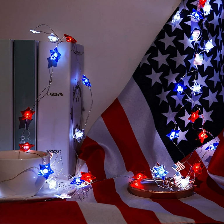 Lighted Flag Decorations