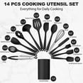 14 Pcs Kitchen Utensils Set with Holder, Silicone Cooking Utensils ...