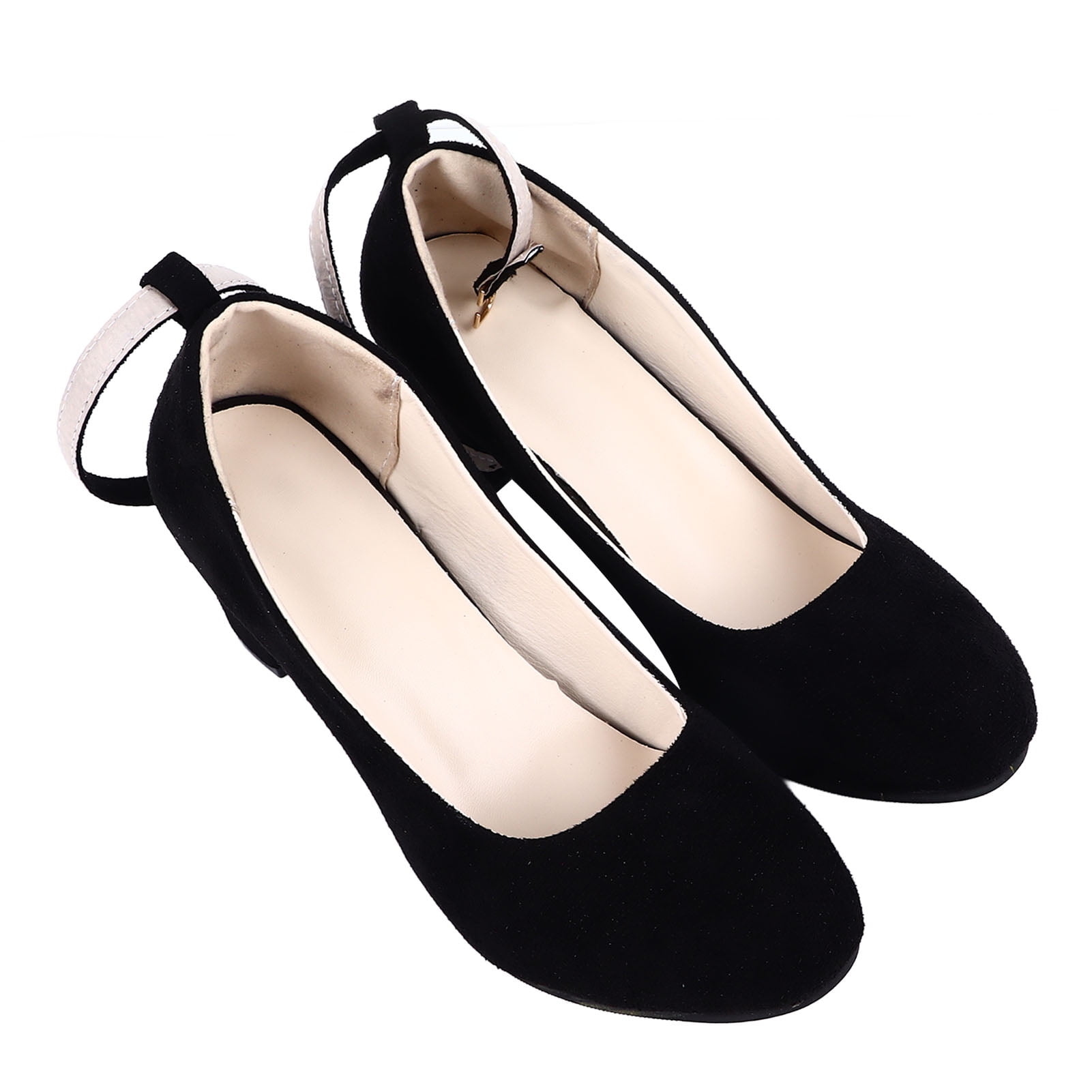 Click here for Loewten Suede Block Heel Pumps With Ankle Strap  C... prices