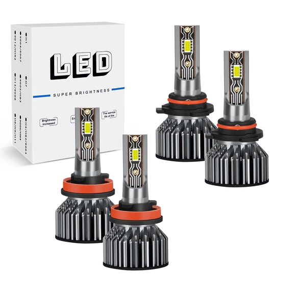 Alla Lighting Fanless Xtreme Super Bright H8 H9 H11 LED Headlights ...