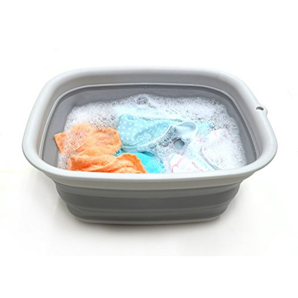 SAMMART 9.45L (2.5 Gallon) Collapsible Tub - Foldable Dish Tub ...