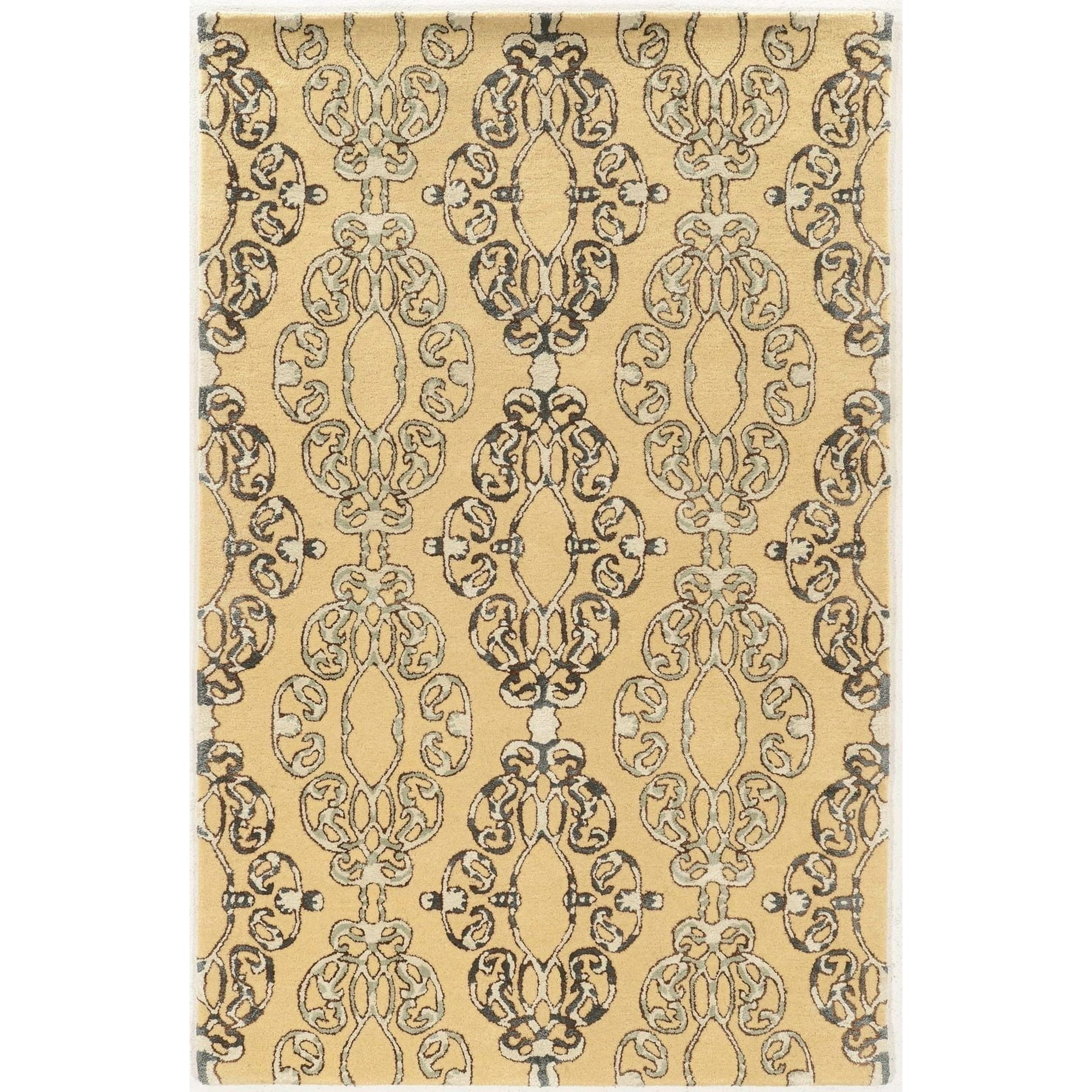 Click here for Linon Aspire Wool Cameo Cream & Blue 5 X 8 Area Ru... prices