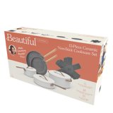 Beautiful 12pc Ceramic Non-Stick Cookware Set, White Icing by Drew ...