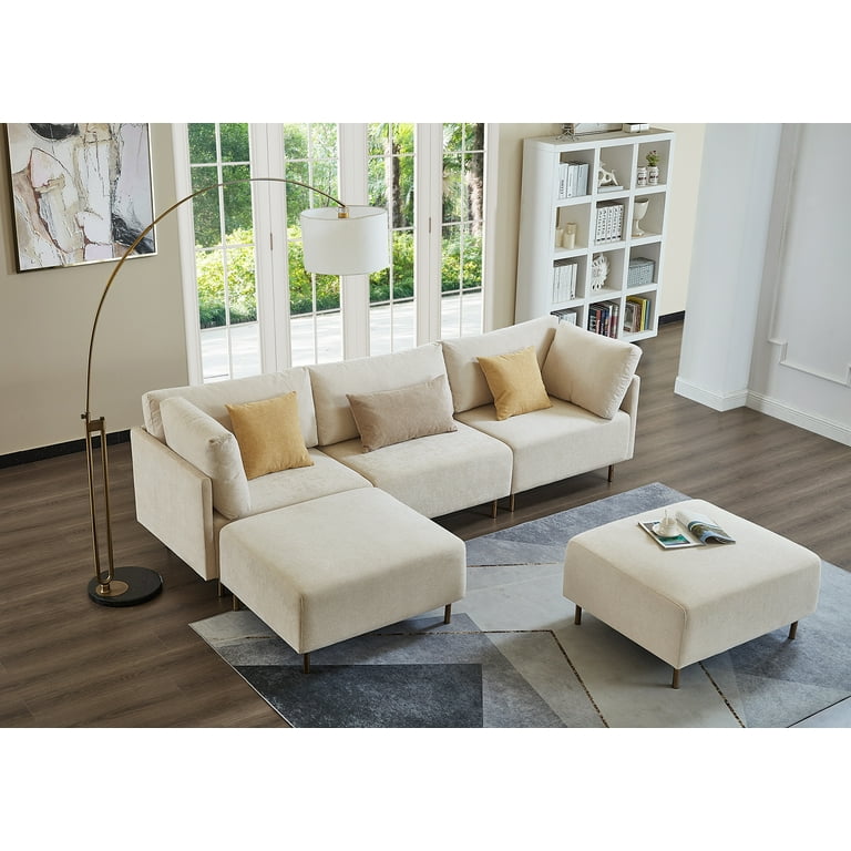 Acanva Modern L Shaped Sectional Sofa