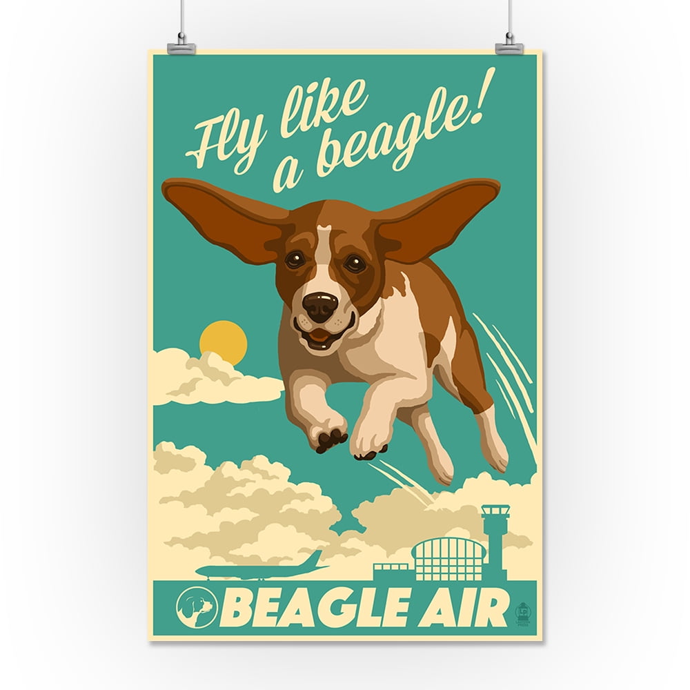 Beagle, Retro Aviation Ad - Walmart.com