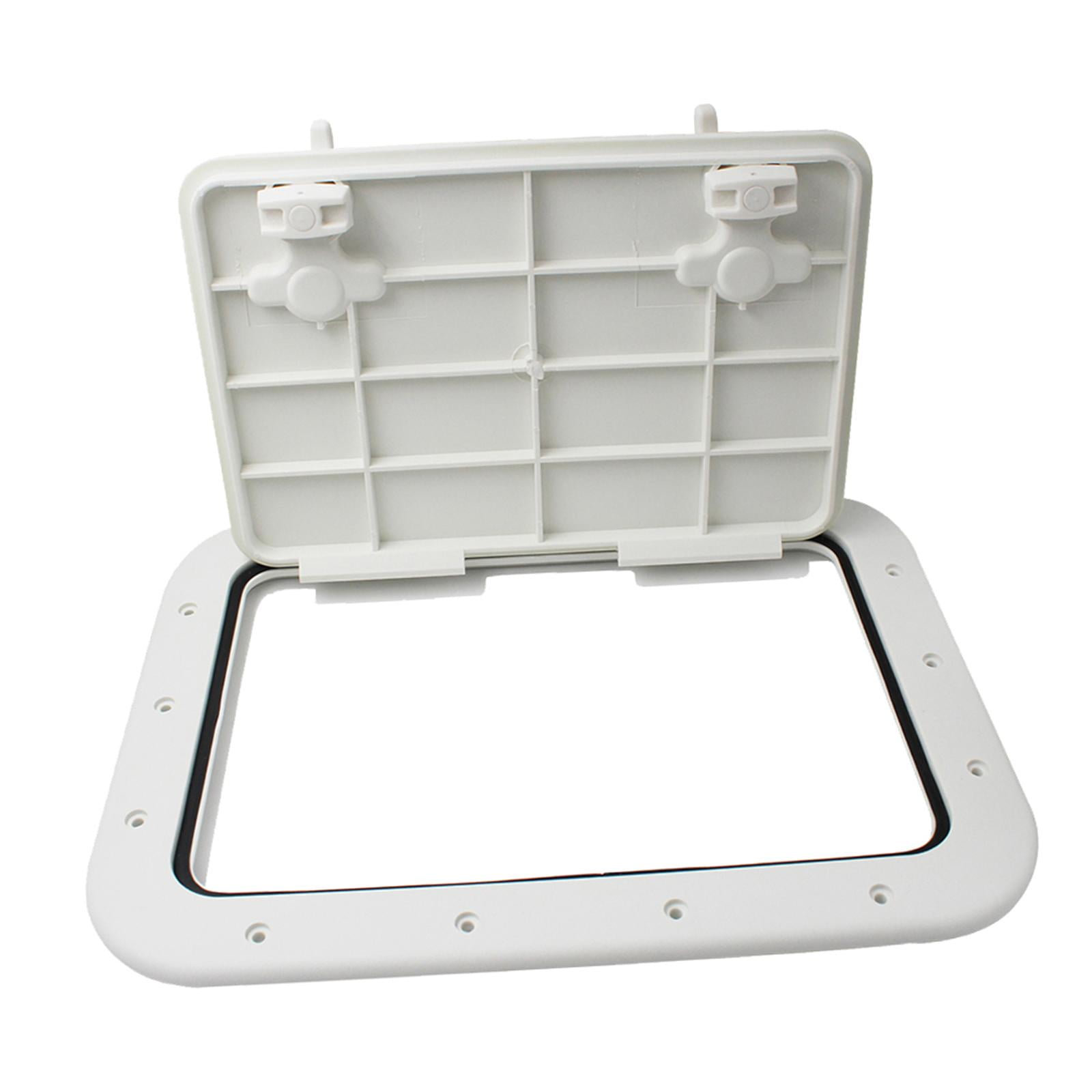 RV Boat Square Non Slip Marine Deck Plate Access with Pull , , White ...