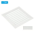 Uxcell 8"x8" Aluminum Gable Vent, Exterior Wall Outlet Vent Cover HVAC ...