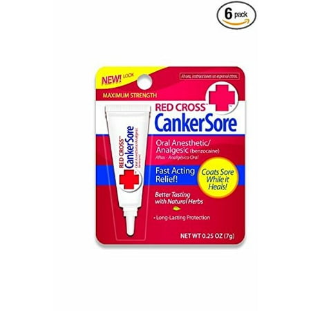 Red Cross Canker Sore Medication - 0.25 Oz (Pack of 12) - Walmart.com