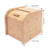Rice Dispenser Wood Rice Storage Container Kitchen Food Container with ...