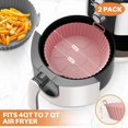 Air Fryer Silicone Liners for 4 to 7 QT [2 Pack] Reusable Air Fryer ...
