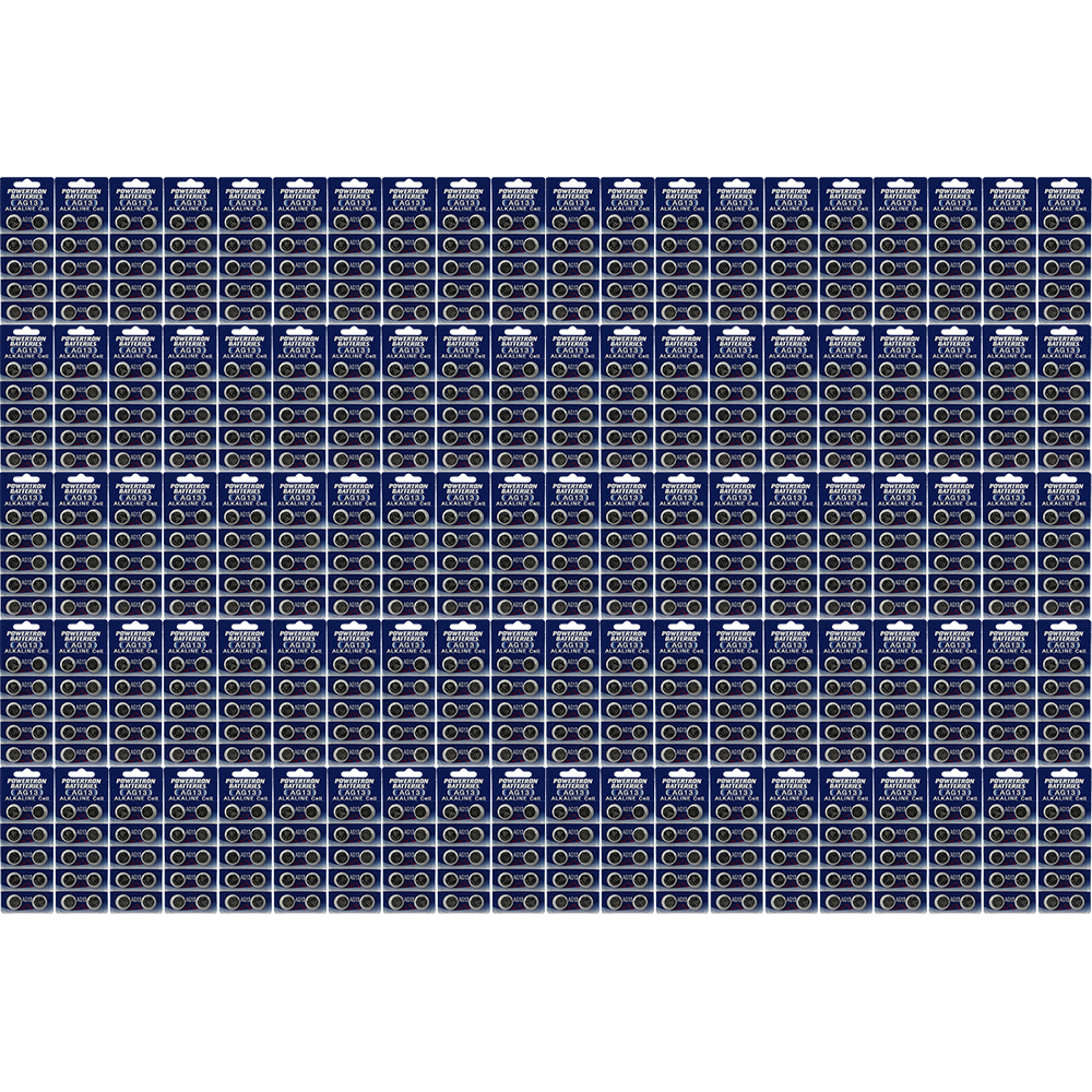Powertron AG13 LR44 L1154 357 A76 1.5 V Alkaline Button Cell Battery ...