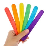 HEMOTON 100Pcs Colored Wood Craft Sticks Popsicle Wood Colorful Craft ...