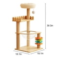 LHYY 39.3" Modern Cat Tower,Wood Cat Tree Tower for Indoor Cats,Cat ...