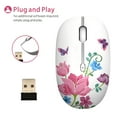 TENMOS Wireless Laptop Mouse, Silent Optical with USB Receiver, Floral ...