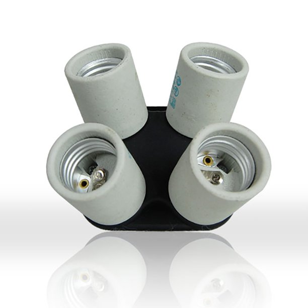 LimoStudio 4 Socket Adapter 4 in 1 Adapter Holder E27 Bulb Lamp Light ...