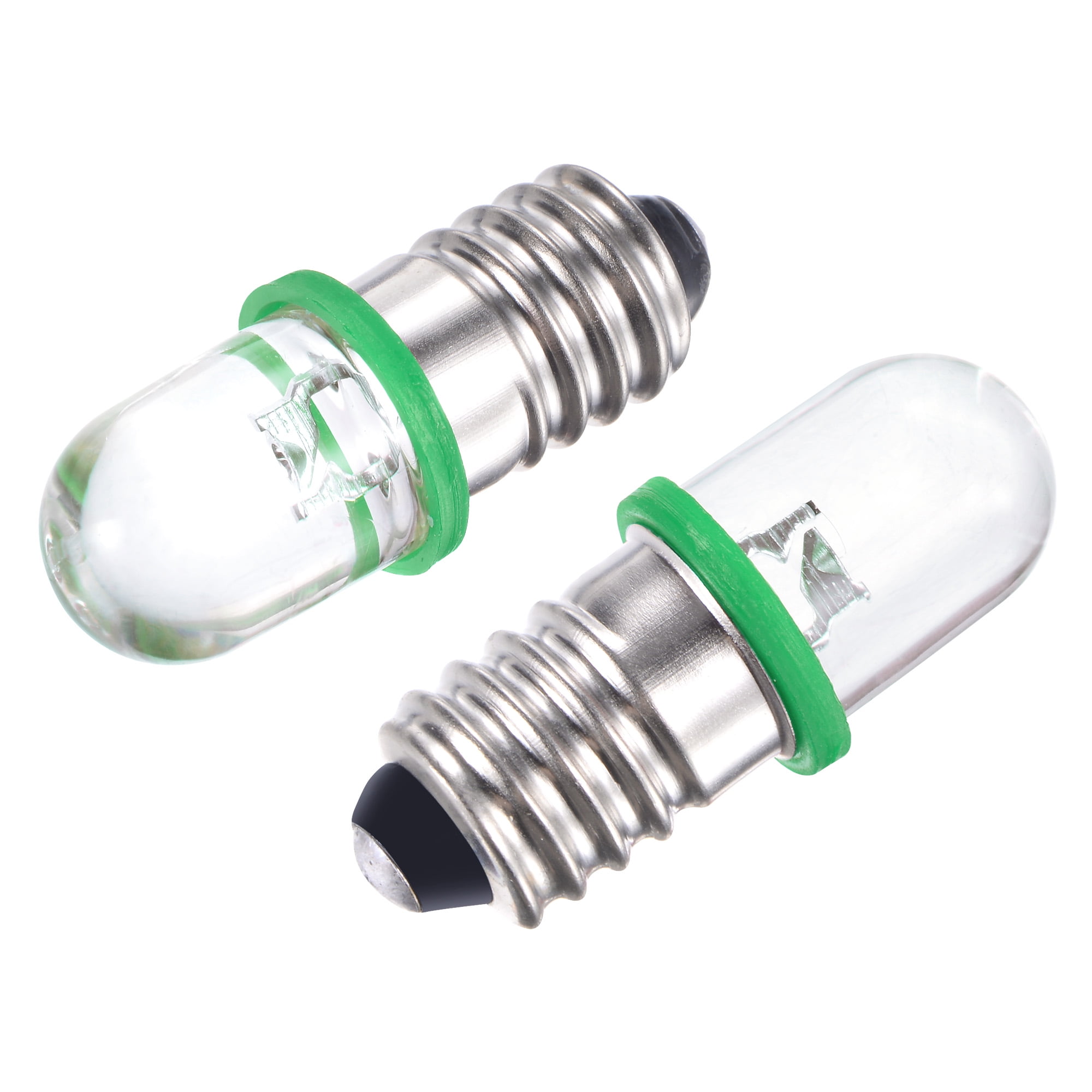 Uxcell 3V 0.25W E10 Round Top Mini LED Bulbs Lights with Box Green 10 ...