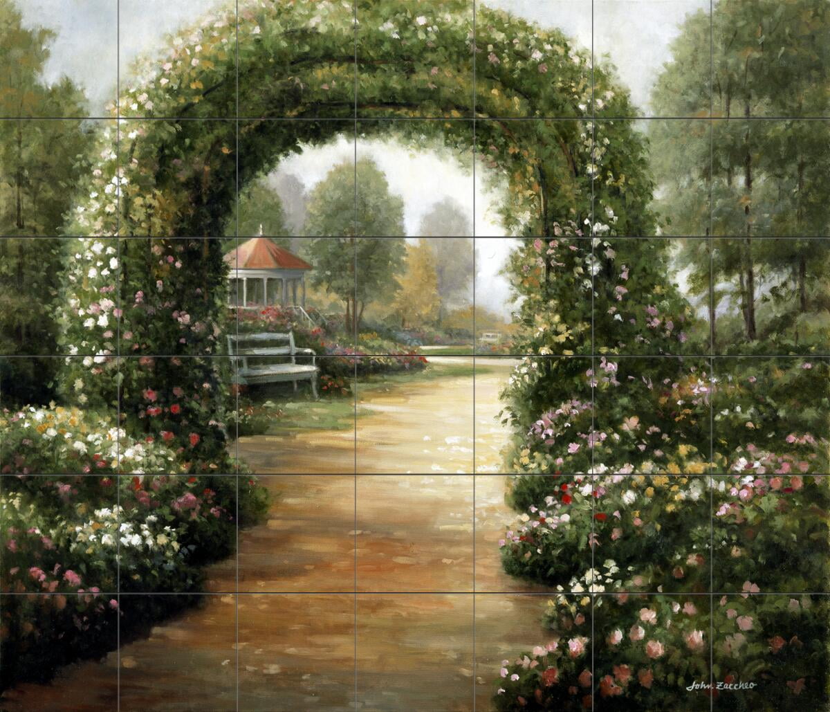 Tile Mural Kitchen Backsplash - Archway Positano P1570 2 - by John ...