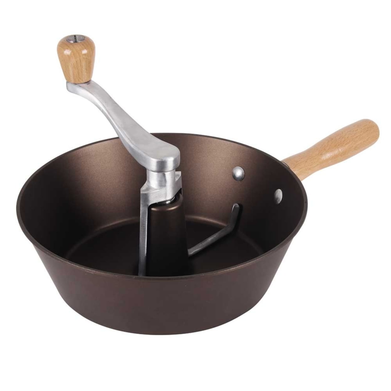 VKP Brands Deluxe Nut Roaster with Bi-Directional Crank and Wood Handle ...
