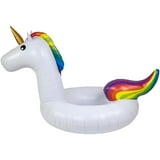 Northlight 68" Rainbow Unicorn Inflatable Swimming Pool Tube Ring Float ...