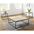 Steve Silver Oaklee Honey and Dark Grey Finish Mixed Media End Table ...
