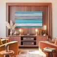 Blue Grey Stripes TV Dust Cover 43 Inch, Vintage Coastal Style Wood ...