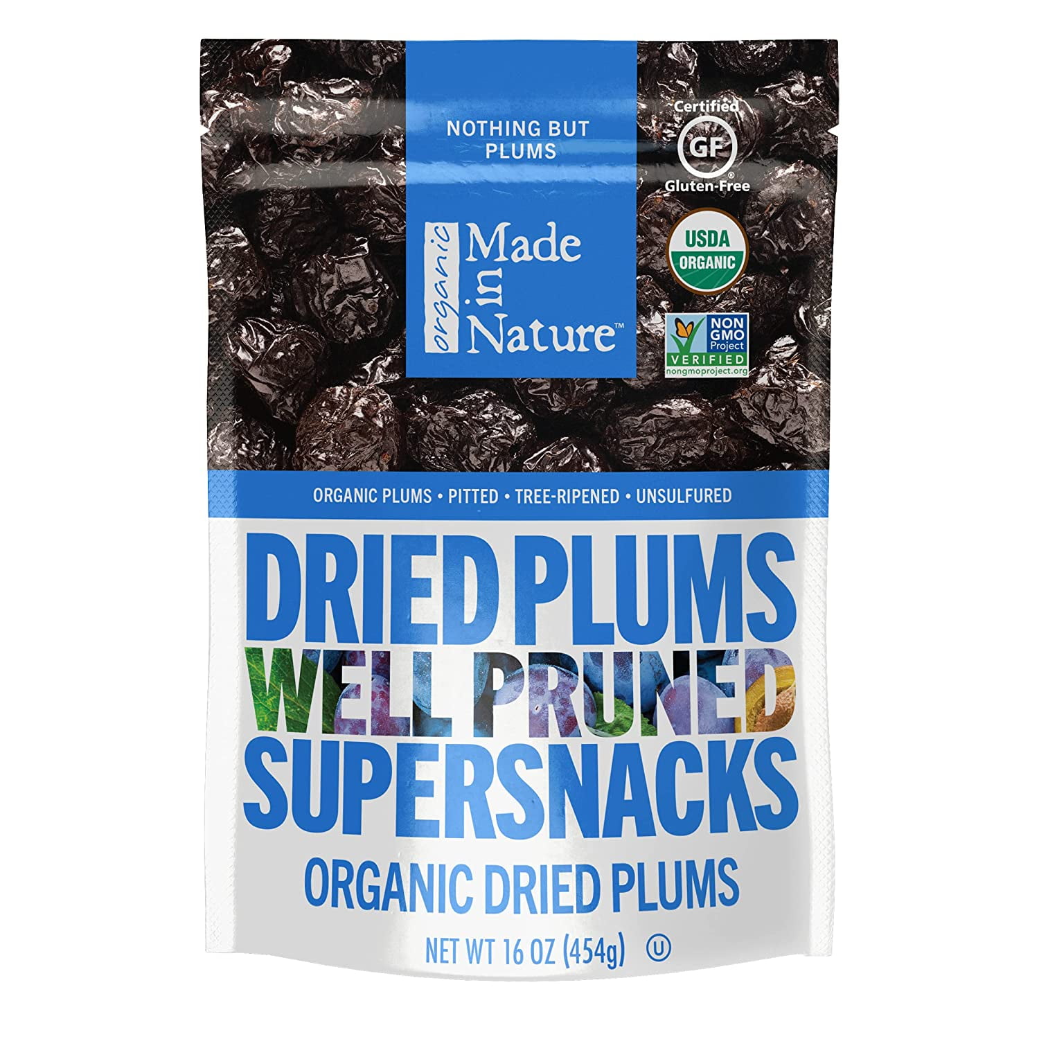 Made in Nature Organic Dried Plums, 16 Oz (1 Pack) - Walmart.com