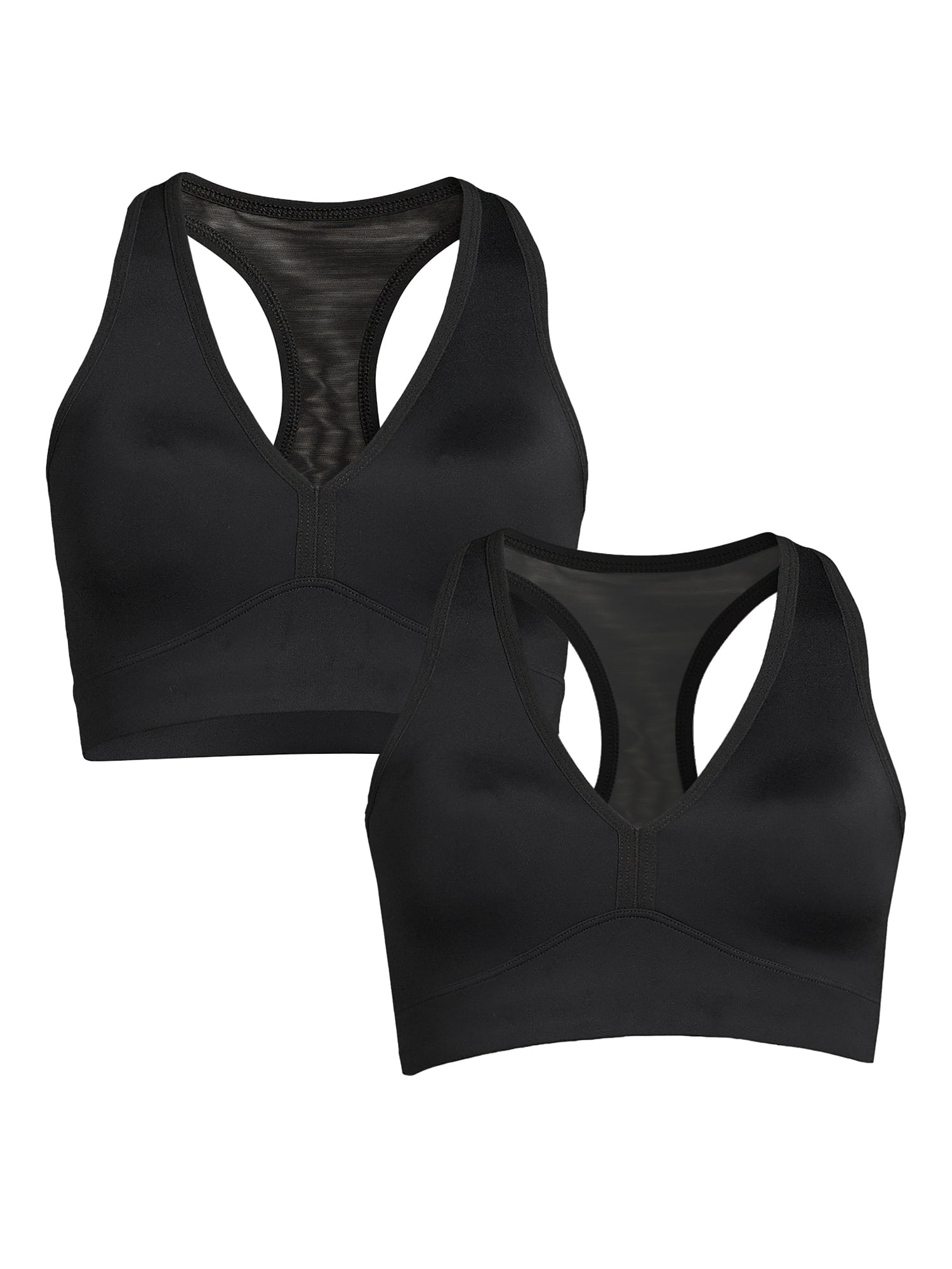 Women's Medium Support Racerback Sports Bra, 2-pack - Walmart.com