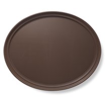 Jubilee 25" Oval Restaurant Serving Tray, Brown - NSF Food Service Tray ...