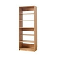 Benjara Dee Modular Closet System, 5 Tier Storage Shelves, Oak Brown ...