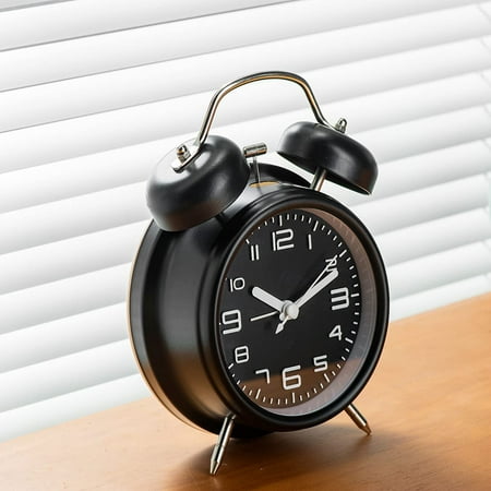 Loud Alarm Clock for Heavy Sleepers Adults ,Silent Non Ticking Twin ...
