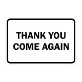 Classic Framed Thank you come again Sign (White) - Small - Walmart.com