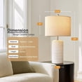 24'' Medium - Beige and White Ceramic Table Lamp Set of 2 for Bedroom ...