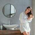 GIANNA 24-inch Round Bathroom Vanity Mirror – Shatterproof, Silver ...