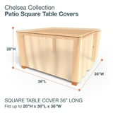 Budge Small 36" Tan Patio Square Table Cover, Chelsea - Walmart.com