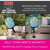 Magic Mesh 2-in-1 Bug Zapper & Swatter, Rechargeable Electric Swatter ...