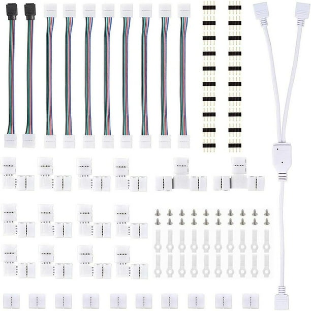 Strip Connectors, LED Light Strip Connector Kit, with 4 Pin Male ...