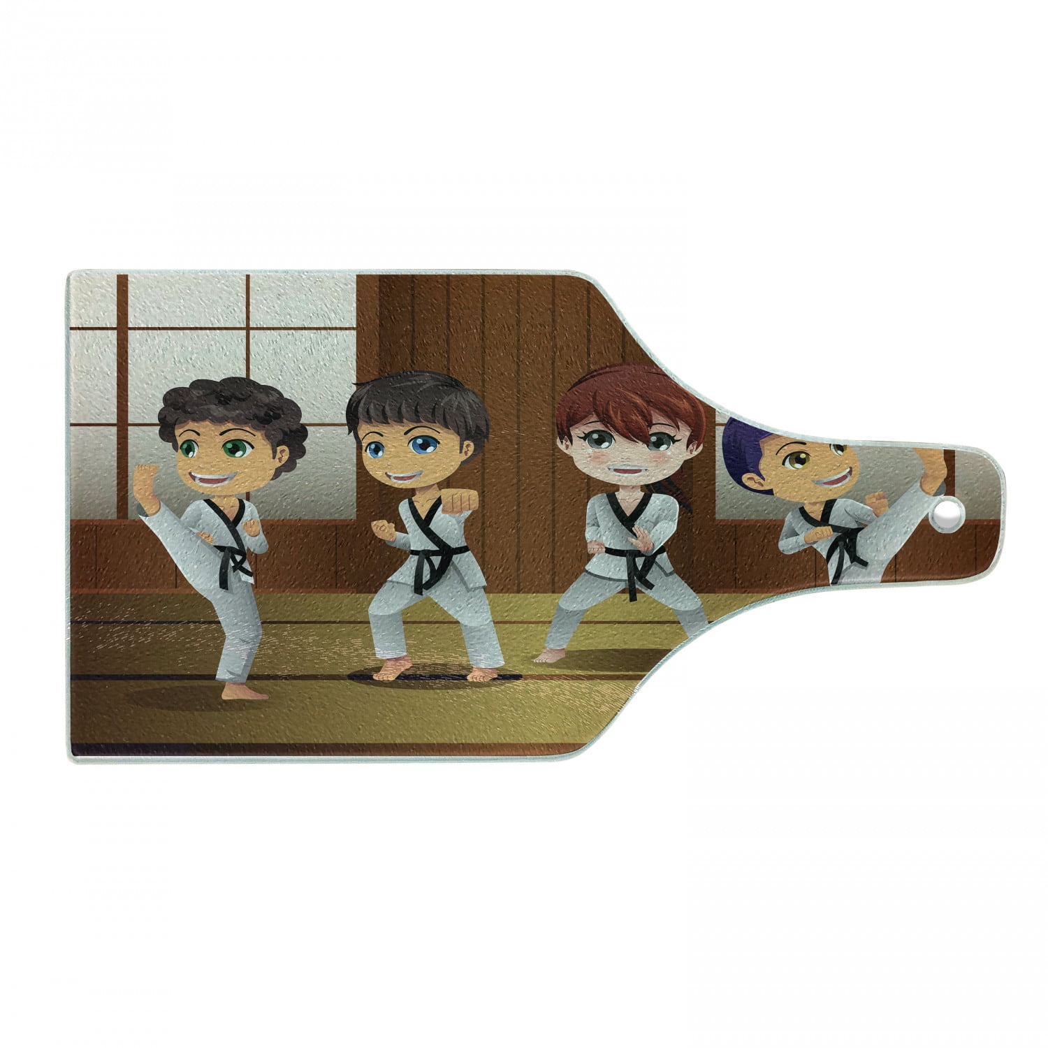 Karate Cutting Board, Children Practicing Martial Arts Self Defence in ...