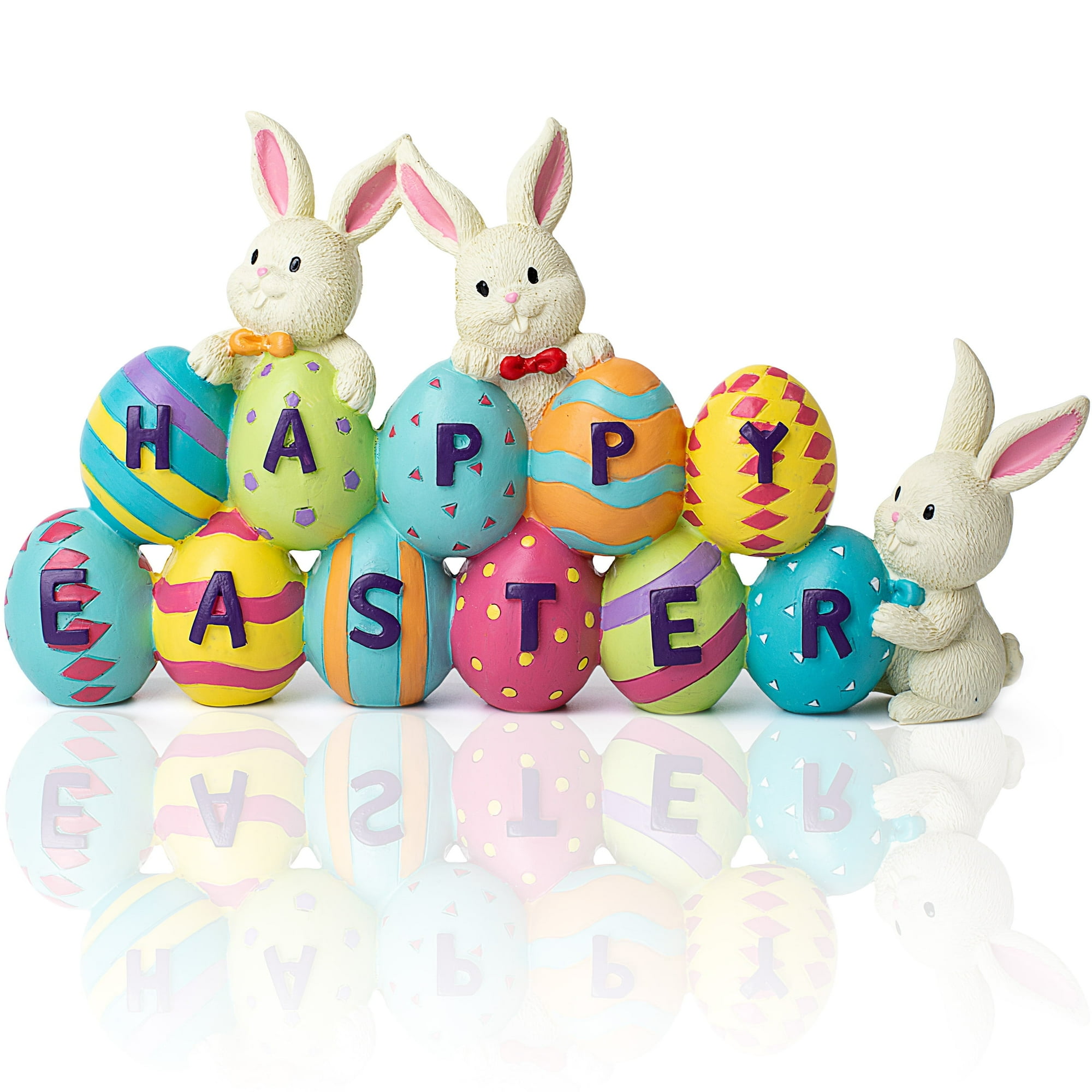 Click here for Joyfy Easter Bunny Table Decor  Resin Bunny Eggs C... prices