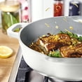 Beautiful All-in-One 4 QT Hero Pan with Steam Insert, 3 Pc Set, White ...