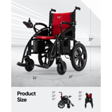 Verpal Electric Wheelchairs for Adults Senior,Foldable Motorized ...